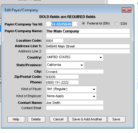 How to edit Payers – CUSTSUPP