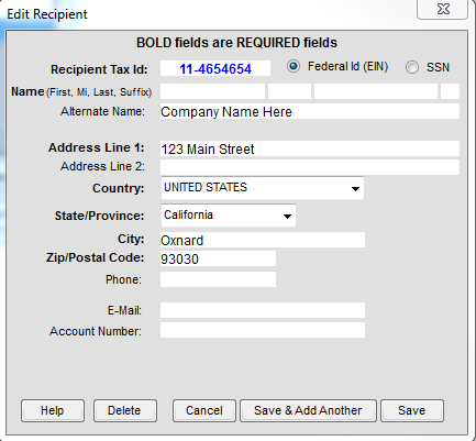 How to create a Recipient as a Company – CUSTSUPP