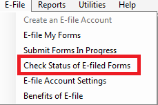How to Check the Status of E-filed ACA Forms through the Software – CUSTSUPP