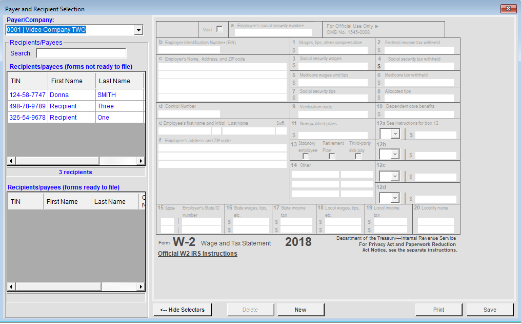 Recipient does not appear W2 – CUSTSUPP